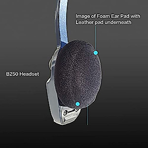 Replacement Ear Pads Foam Covers - Compatible with BlueParrott B250-XT, B250-XTS, B250-XT+, Plantronics, Jabra Voice 150, VXI CC Pro, AddaSound (10-Pack)