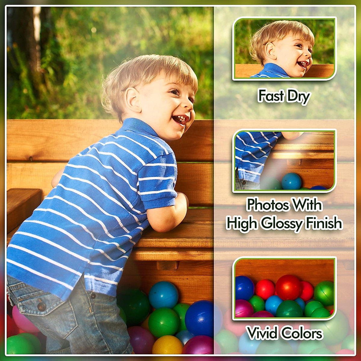 Koala Double Side Glossy Photo Paper 8.5x11 Inches 120gsm 100 Sheets Compatible with Inkjet Printer