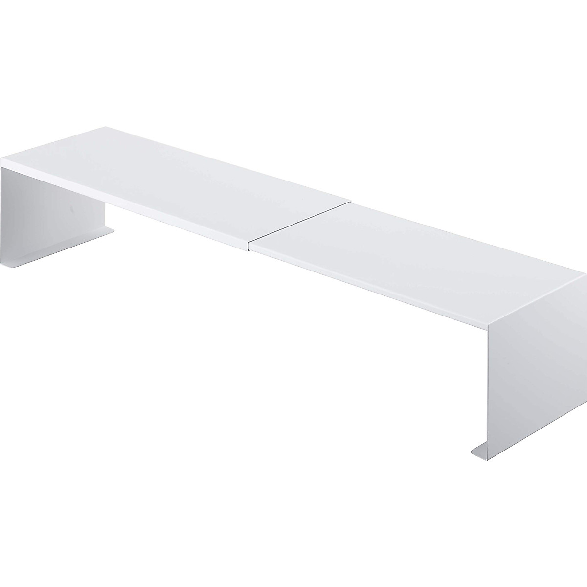 Yamazaki Home Expandable Platform Riser-Storage Shelf Organizer Rack, One Size, White