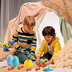 Yutin Take Apart Dinosaur Toys, Easter Egg Toy, STEM Construction Building Kits for Kids, Toddler Dino Gift for 3 4 5 6 7 Year Old Boys