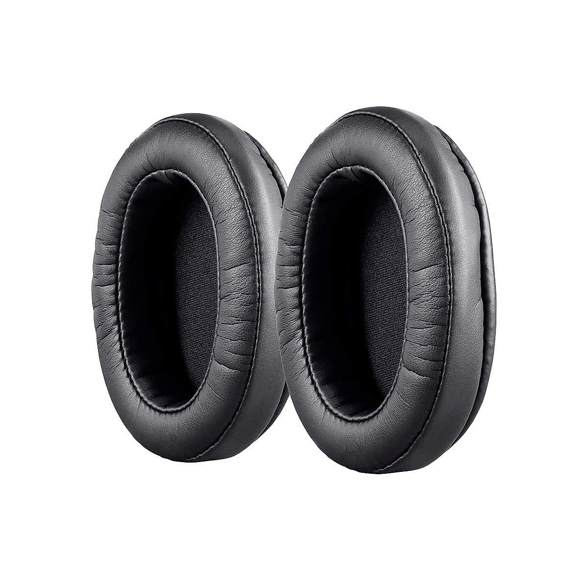 Monoprice Memory Foam Protein Leather Earpads (Pair) - Black, Maximize Comfort for Headphones