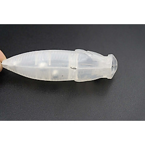 10PCS Unpainted Fishing Popperbait Blanks 8.3cm 11.6g with 6mm Free 3D Simulation Fishing Eye Popper Baits Artificial Blank Clear Hard Baits Trout Salmon Minnow Lure Crankbait Topwater Freshwater