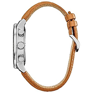 Citizen Eco-Drive Star Wars Men's Watch, Stainless Steel with Orange Leather strap, Rebel Pilot, Silver-Tone, 44mm (Model: CA4478-56L)