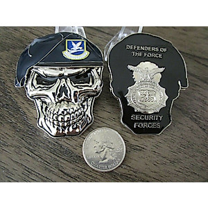 USAF Security Forces MP's SF Defenders of The Force Reapers Skull Challenge Coin