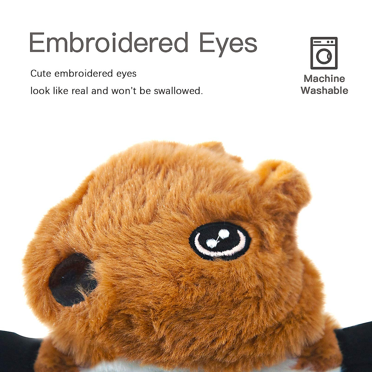 SHARLOVY Dog Squeaky Toys 5 Pack, Pet Toys Crinkle Dog Toy No Stuffing Animals Dog Plush Toy Dog Chew Toy for Large Dogs and Medium Dogs Squeeky Doggie Toys 5 PACK for LARGE DOGS Multi-colored