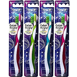 Oral-B Pro-Health Junior CrossAction Galaxy Toothbrush, Ages 6+, Soft - Pack of 4