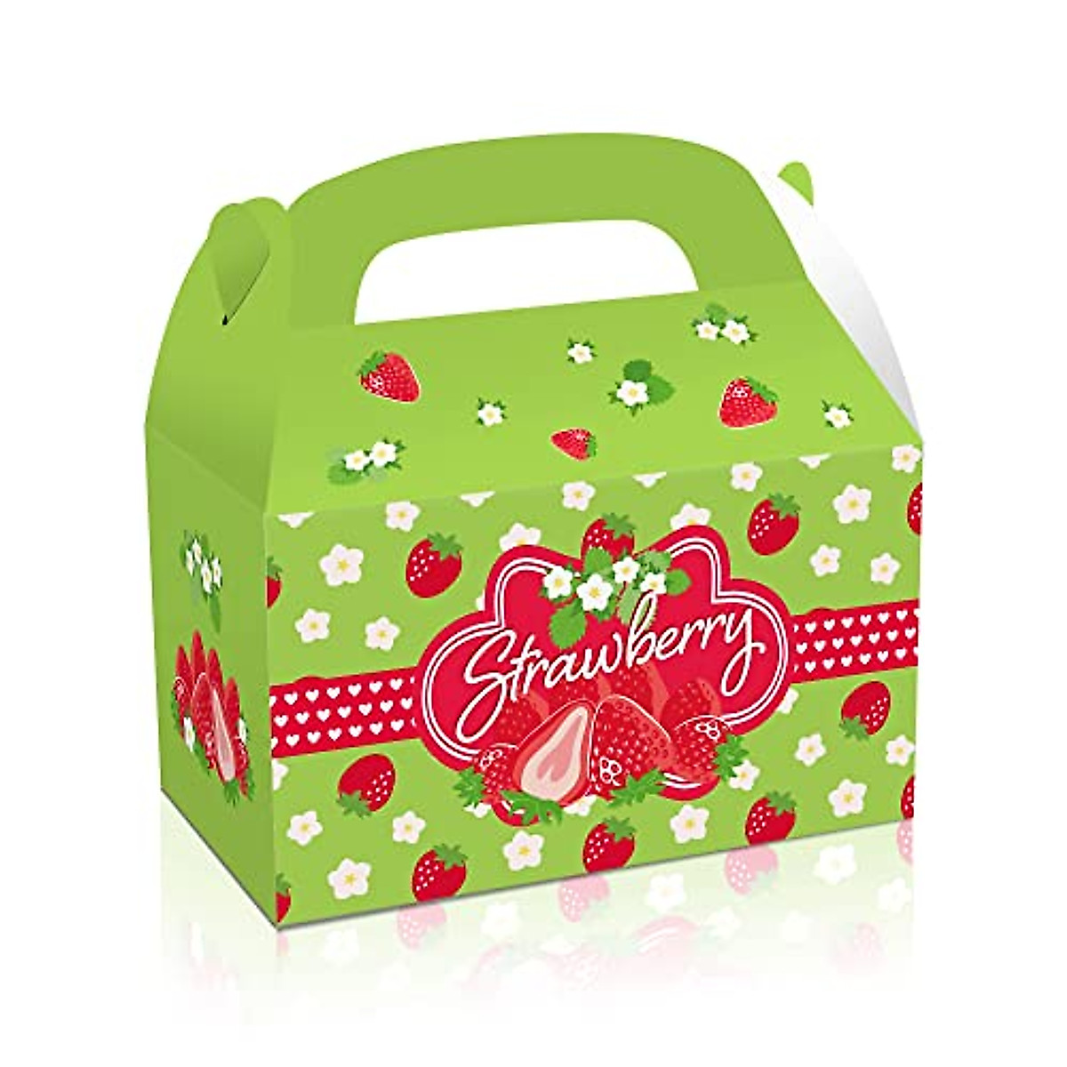 NA 12 Packs Fruit Strawberry Party Favor Treat Boxes Goodies Boxes Party Time Gift Boxes for Birthday Party Decration Supplies
