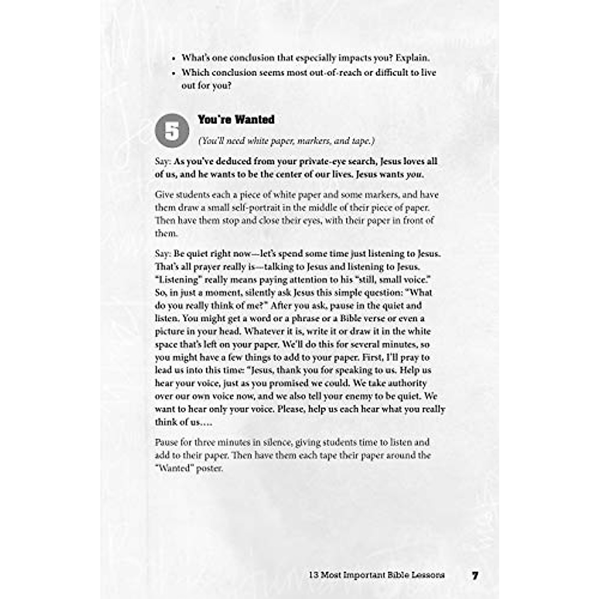 The 13 Most Important Bible Lessons For Teenagers: Complete Meetings for Youth Groups and Sunday School