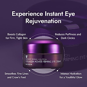 MIZON Collagen Power Firming Eye Cream, Collagen, Anti-wrinkle, elastin booster, Moisturizing, skin elasticity with Hyaluronic Acid. (25ml, 0.84 FL oz)