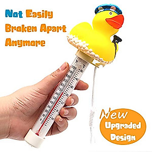 XY-WQ Floating Pool Thermometer, Large Size Easy Read for Water Temperature with String for Outdoor and Indoor Swimming Pools and Spas (Duck)