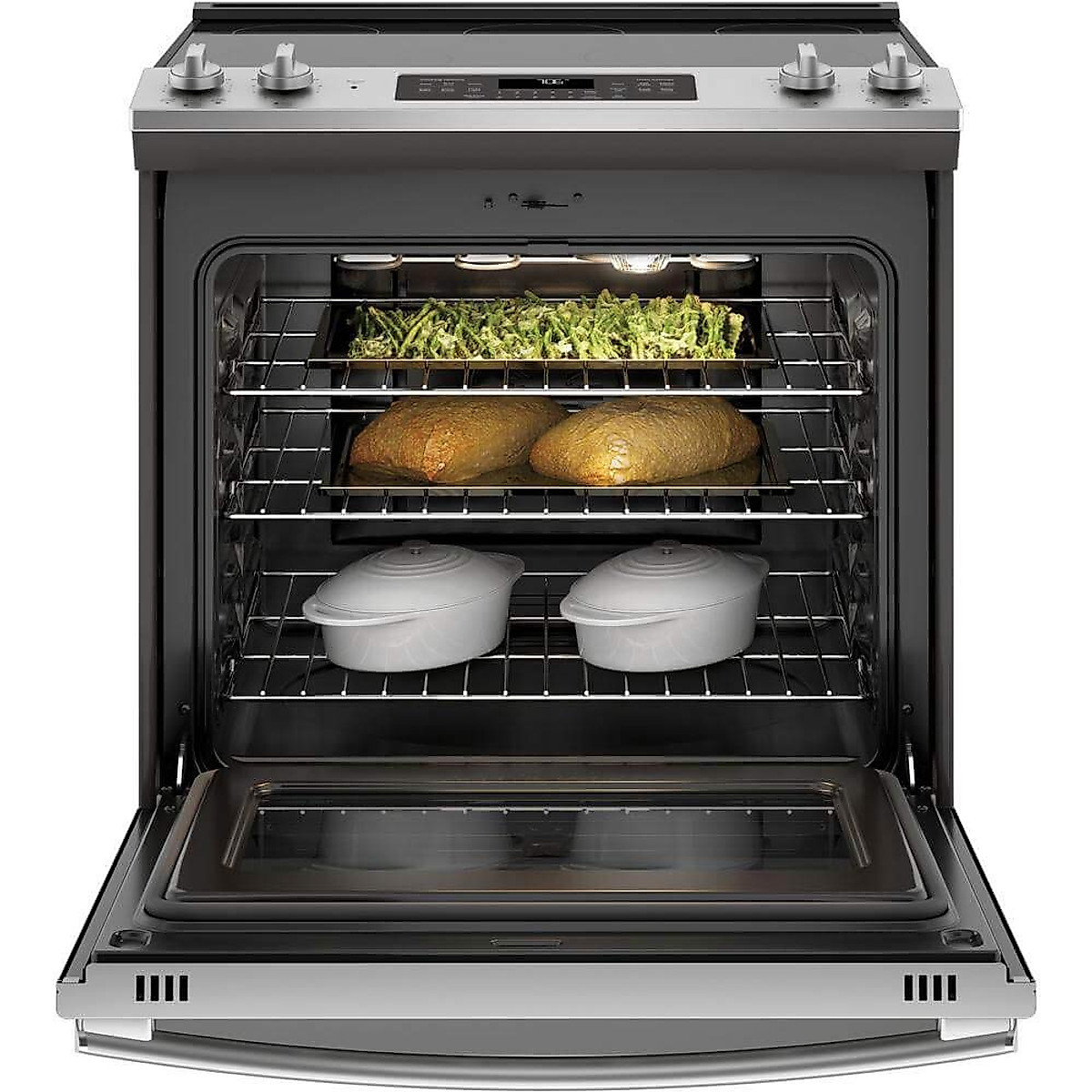 GE® 30" Slide-In Electric Convection Range with No Preheat Air Fry