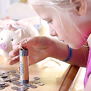 250 Coin Wrappers - Assorted Sizes - 100 Quarters, 50 Pennies, 50 Nickels and 50 Dimes - Made in USA - Durable Preformed Paper Tubes