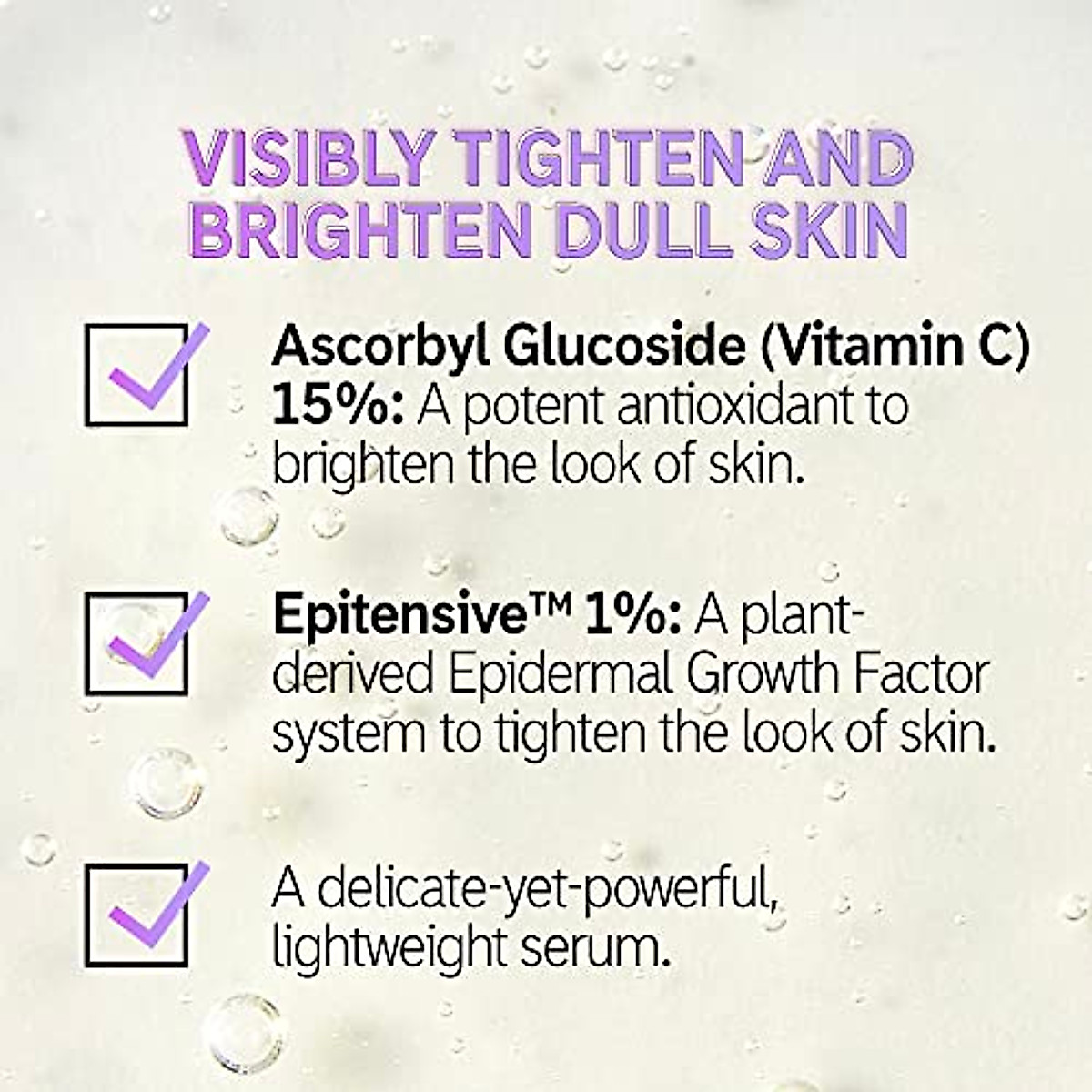 The INKEY List 15% Vitamin C + EGF Serum, Illuminate and Regenerate Dull Skin, Improve Skin Elasticity, 1.0 fl oz