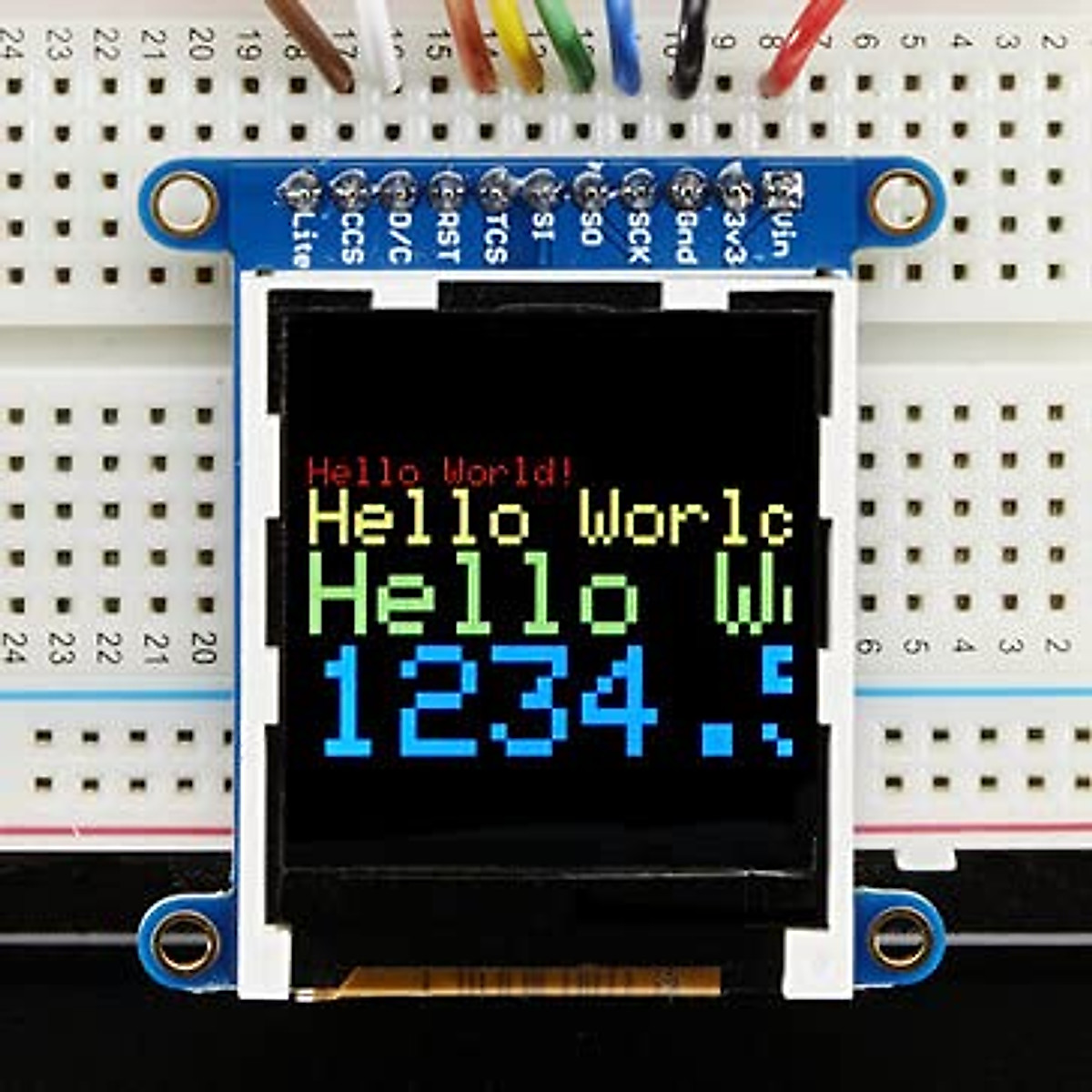 Adafruit 1.44" Color TFT LCD Display with MicroSD Card breakout [ADA2088]