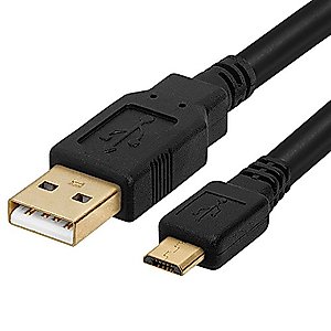 Cmple - 10FT Micro USB Cable Android Charger, High Speed USB to Micro USB Cable, USB 2.0 A Male to Micro B Male, Gold-Plated USB Charging Cable for Samsung, HTC, Tablet and more - 10 Feet Black