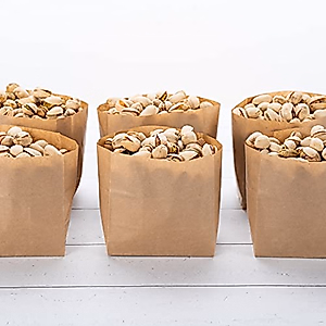 Restaurantware Bag Tek 3.9 x 2.3 x 3.8 Inch Paper Bags For Snacks 100 Small Paper Bags For Foods - Disposable Sustainable Kraft Paper Snack Bags Microwavable Freezable