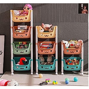 The Simple Co. Colorful Multi-Layer Cute Children's Storage Bin (Two Tier)