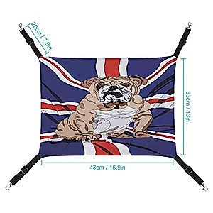 British Bulldog Pet Hammock Bed Guinea Pig Cage Hammock Small Animal Hanging Bed for Ferret, Chinchilla, Puppy and Other Small Animals