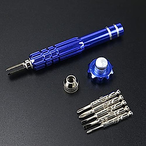 6-in-1 Screwdriver Set, Glasses Screwdriver, Mini Eyeglass Screwdriver Repair Kit, S2 Steel Magnetic Tiny Precision Screwdriver Kit for Watch, Eyeglass, Sunglasses, Electronics, Cellphone, Jewelry…