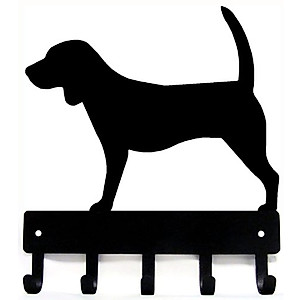 The Metal Peddler Beagle Dog - Key Holder & Leash Hanger for Wall - Large 9 inch Wide - Made in USA; Gift for Dog Lovers