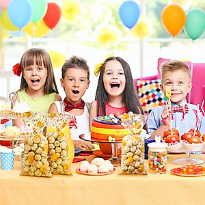 100 Pcs Boho Candy Bags Groovy Hippie Boho Treat Bags Boho Sun Party Favor Supplies Bag with 100 Pieces Golden Twist Ties for Birthday Wedding Baby Shower Groovy Retro Hippie Party Supplies