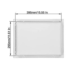 12" x 16" Inch Access Panel Door - Steel for Indoor Use - Opening Flap Cover Plate - Box Door Lock - Door Latch - Inspection Hatch - White Polymer Coating - Intended for Walls and Ceilings