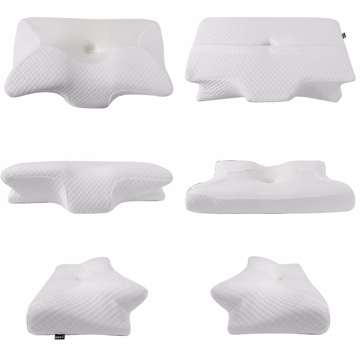 HOMCA Cervical Pillow Memory Foam Pillows - Contour Memory Foam Pillow for Neck Pain Relief, Orthopedic Neck Bed Pillow for Side Sleepers Back and Stomach