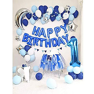 40 Inch Blue Large Numbers Balloon 0-9(Zero-Nine) Birthday Party Decorations,Foil Mylar Big Number Balloon Digital 3 for Birthday Party,Wedding, Bridal Shower Engagement Photo Shoot, Anniversary