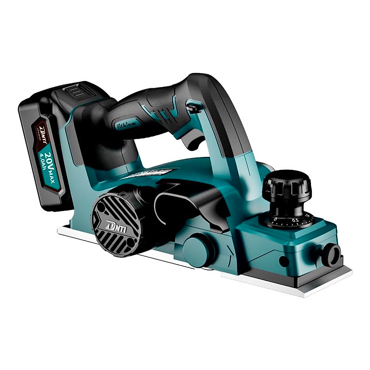 DNTI-20v 3-1/4-Inch Cordless handheld Planer Brushless battery portable wood planer Planer for Woodworking Power Wood Planer for Home DIY Lithium-Ion 4.0Ah Battery and Charger