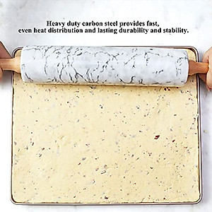 Baking Pan, Nonstick Integrated Design Cake Pan 39.5x27x2.5cm / 15.6x10.6x1.0in for Chickens Sticky Buns,Brownies for Baking Meat Bread,(Single 15 inch wk9121)