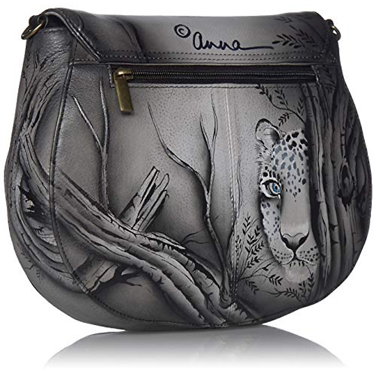 Anna by Anuschka womens Sling Flap Shoulder Bag, African Leopard, One Size US