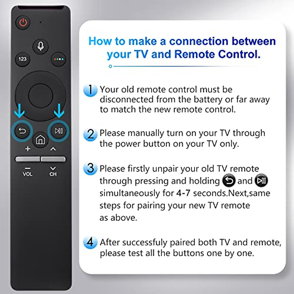 Voice Replacement for Samsung-Smart-TV-Remote, New Upgraded BN59-1266A Samsung Remote Control, with Voice Function for All Samsung TVs