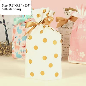 DKAOVH Plastic Drawstring Gift Bags, Candy Bags, Treat Bags, Cookie Bags, Party Favor Gift Wrapping(30 Pack)