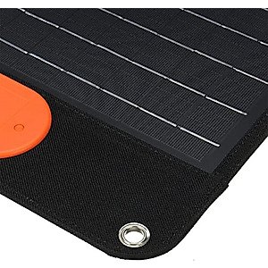 Solar Bag Foldable Mobile Solar Panel Watt Solar Charge Controller Solar Charger with 2 X USB Port 50W Outdoor Solar Generator for Camping and Garden, Easy to Carry