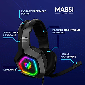 Gamer Headset K10 | Sonido Surround | Blocks External Noise | Includes microfone | Compatible with PS5, PS4, Xbox One, Nintendo Switch, PC, I pad, Celulares