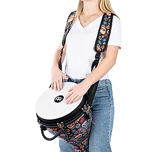 Meinl Percussion Designer Djembe Strap with Durable Synthetic Fabric and Adjustable Length, Day of The Dead (MDJS1DA)