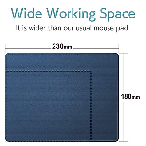 ELECOM Soft Leather Mouse Pad Large Size/PU Leather/Anti Skid/Soft/Precise Control Navy MP-SL02NV