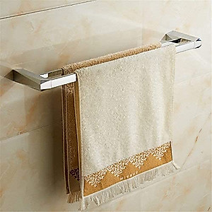 PONNYC Wall Mounted Rack Bathroom Shelves Bathroom Shelves Racks Hanger Chrome/Stainless Steel/zinc Alloy/Simple/Double Rod/Rack/bar Stuff Holders