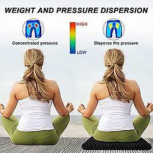 Gel Seat Cushion, Cooling seat Cushion Thick Big Breathable Honeycomb Design Absorbs Pressure Points Seat Cushion with Non-Slip Cover Gel Cushion for Office Chair Home Cars Wheelchair