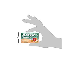 Bayer Children's Chewable, Children's Aspirin Pain Reliever, Orange, 36 ct