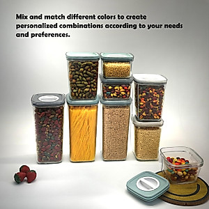 EleganceEssentials Container Set, Canisters Sets for the Kitchen, Flour Sugar Storage Containers, Airtight Food Storage Containers, Food Storage Containers with Lids Airtight (Gray, 6-Piece)