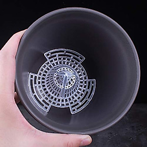 æ— 36Pcs Plastic Flower Pot Hole Mesh Pad, 2/3/4 inch Cone Shaped Plant Pot Bottom Grid Mat Plant Drainage Hole Screens for Prevent Soil Loss