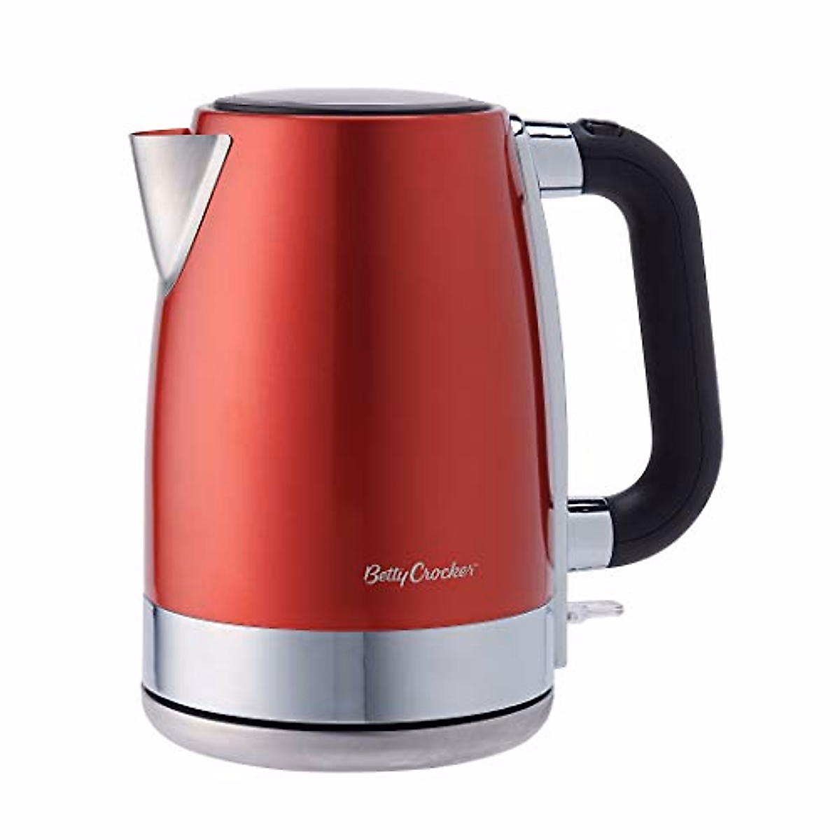 Betty Crocker BC-3711CMR 1.7L 1.7-Liter Cordless Jug Kettle, One Size, Red