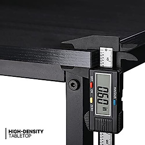 MoNiBloom Writing Computer Desk 40", Simple Home Office Gaming Desk with Storage Bag, Space Saving Table - Black