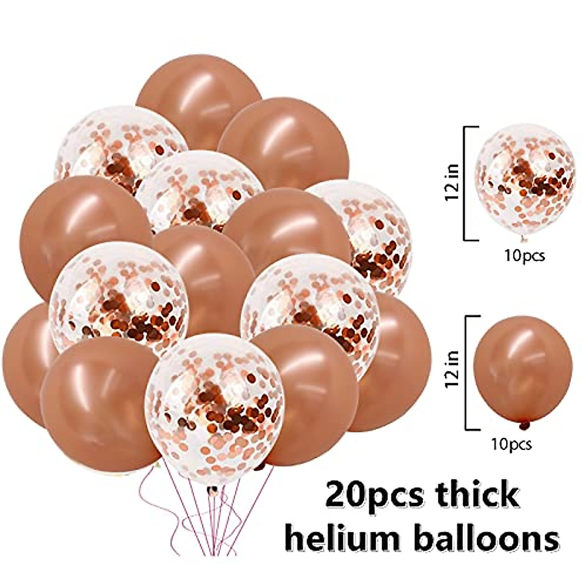 Retirement Party Decorations for Women Black Rose Gold Happy Retirement Banner and Swirls with Rose Gold Confetti Balloons Kit for Female Retirement Decor