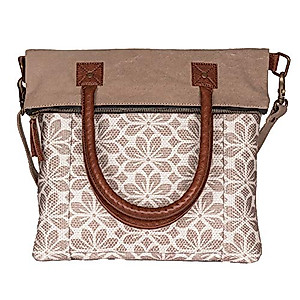 Mona B Luna Upcycled Recycled Durrie Vegan Tote Handbag with RFID Blocking
