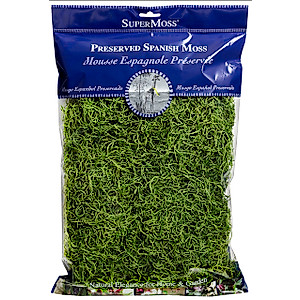 SuperMoss (26912) Spanish Moss Preserved, Grass, 8oz (200 cubic inch)