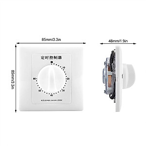 Mechanical Kitchen Timer, 220V Water Pump Timer Mechanical Countdown Indoor Intelligent Time Switch Control (60minutes)