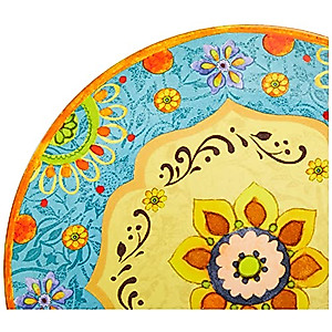 Certified International Tunisian Sunset 9" Dinner Plates, Set of 4, 10.5", Multicolor