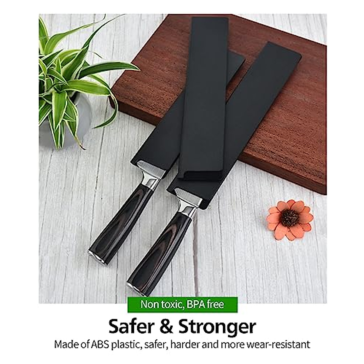 Knife Guards, 2/4/5/10/20pcs 4.7in - 12.2in Universal Knife Edge Guards, Non-BPA Knife Sheath, Waterproof Abrasion Resistant Felt Lined Knife Cover Sleeves Knife Protectors(2pcs 8.7" × 2")